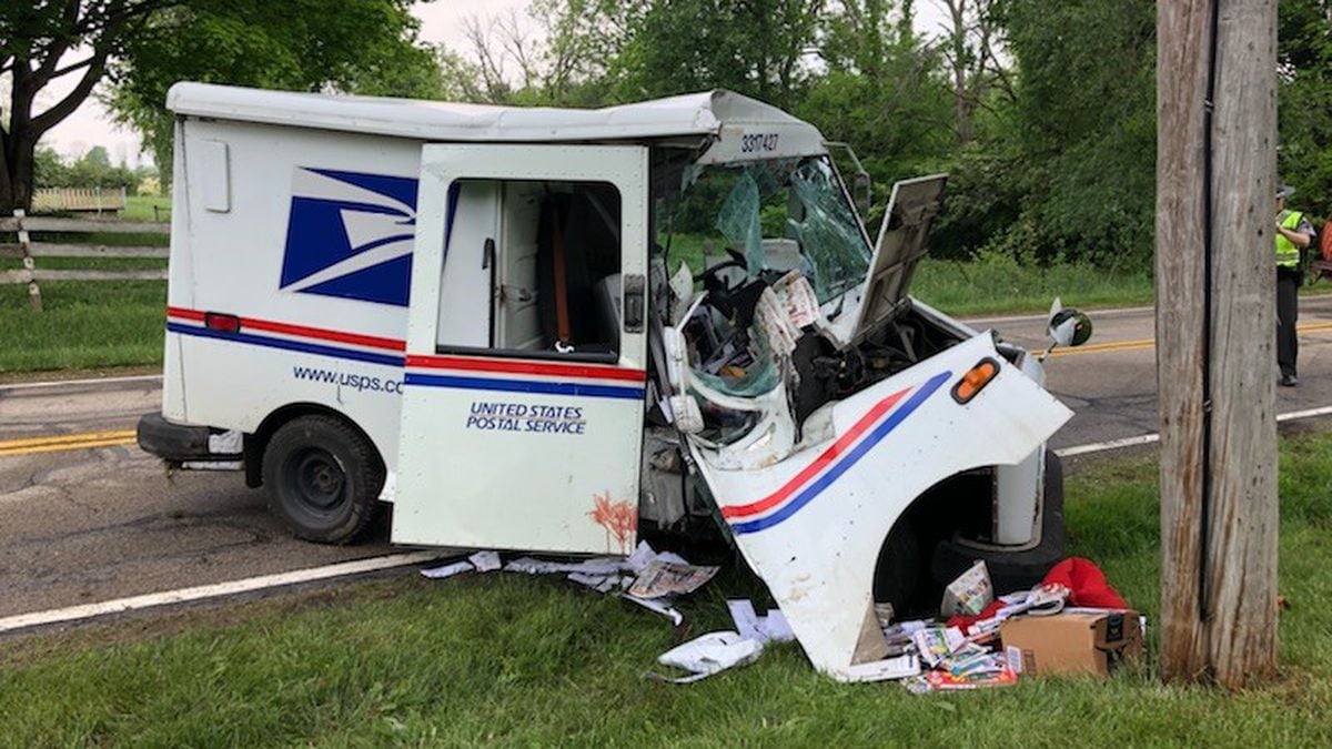Letter carrier ejected in Clark Co. mail truck crash
